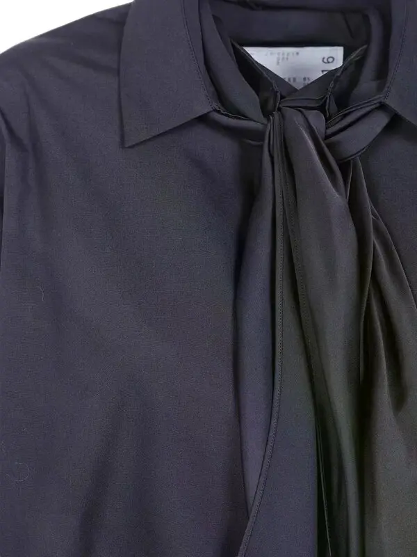 Sacai Bow Detail Long Sleeve Shirt