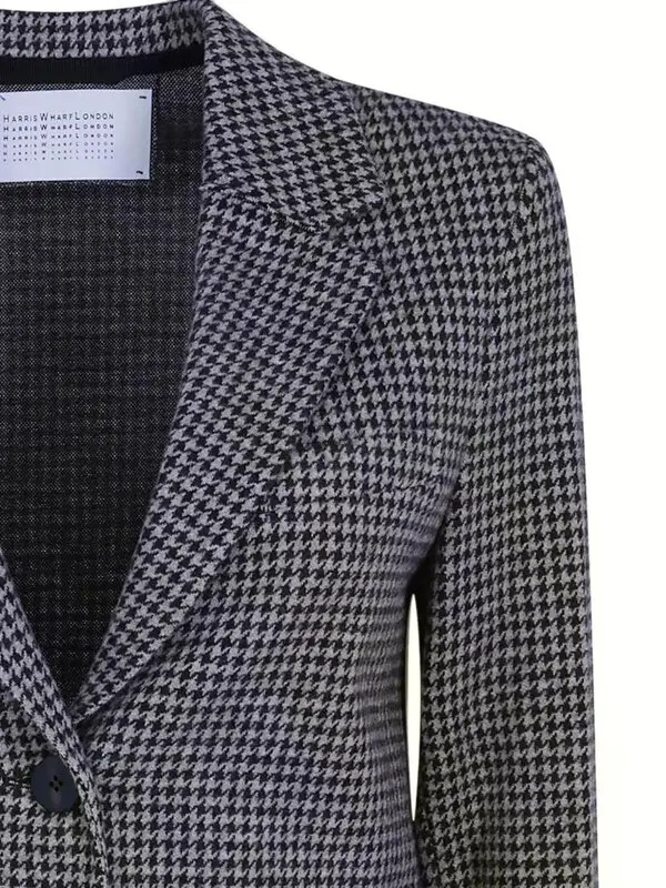 Harris Wharf London Houndstooth-pattern Wool Blazer