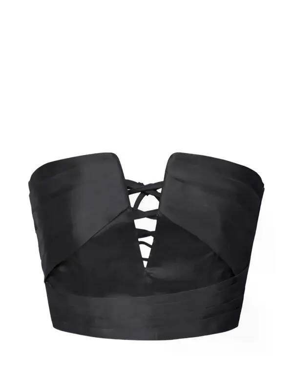 Elisabetta Franchi Gazar Off-the-shoulder Top With Tulle Veil
