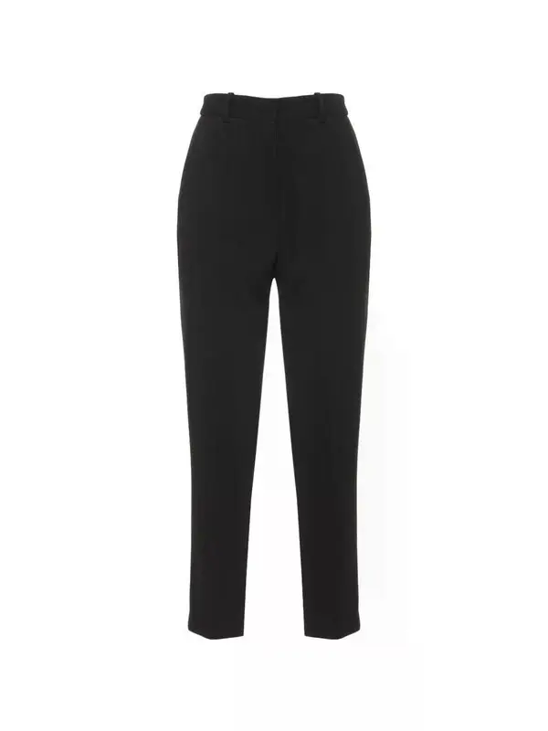 Elisabetta Franchi Lightweight Crêpe Ankle-length Trousers - Black