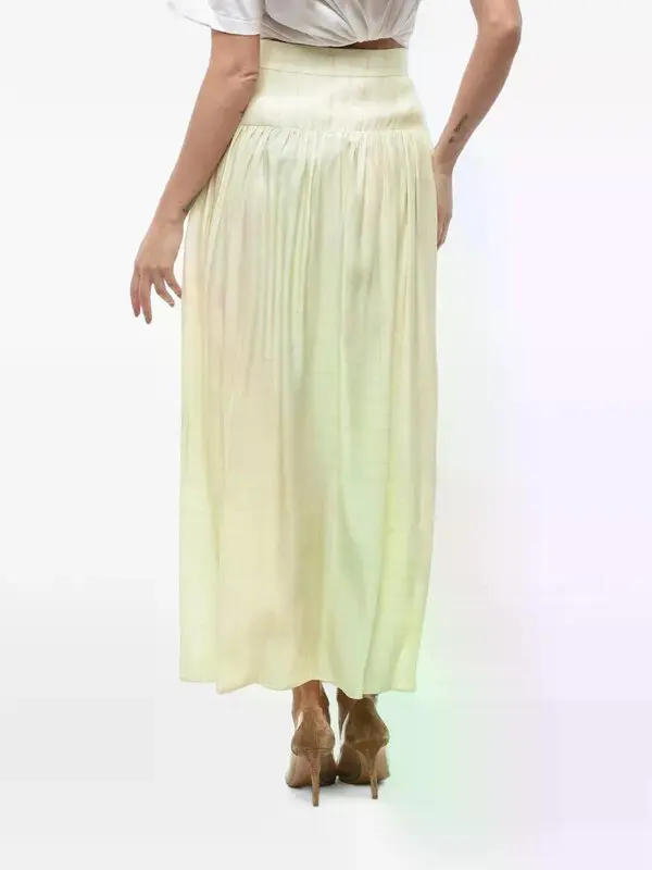 Stella McCartney Striped Pleated Maxi Skirt