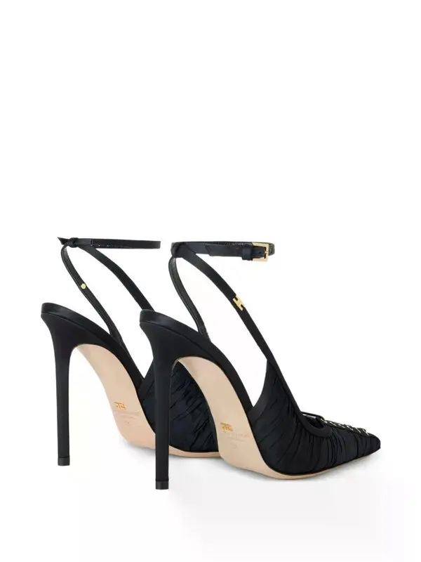 Elisabetta Franchi Nappa Leather Sandals With Criss-cross Lacing