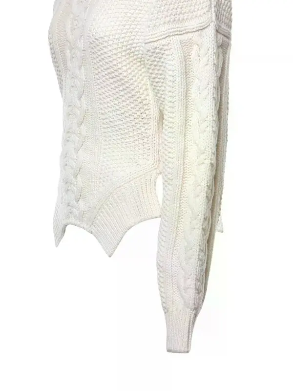 DONDUP Cable Knit Drop Shoulder Sweater