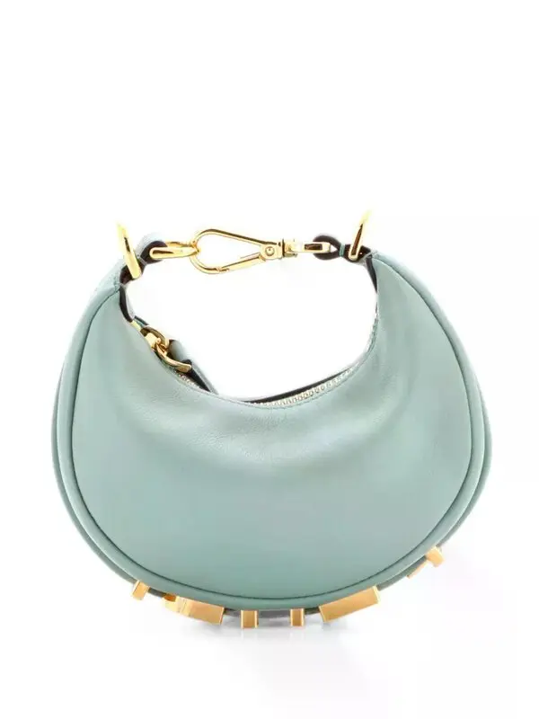 Fendi Fendigraphy Bag Leather Nano Hobo Bag