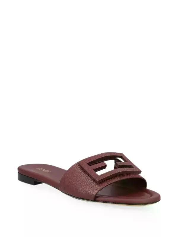 Fendi Baguette Leather Slides