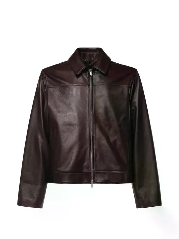 LARDINI Zip-up Leather Jacket
