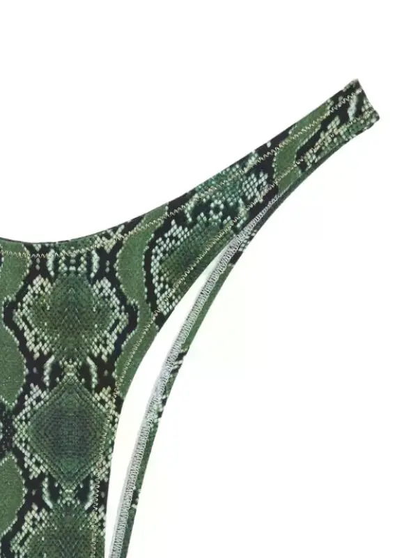 REINA OLGA Brigitte Snake-print Bikini Bottoms