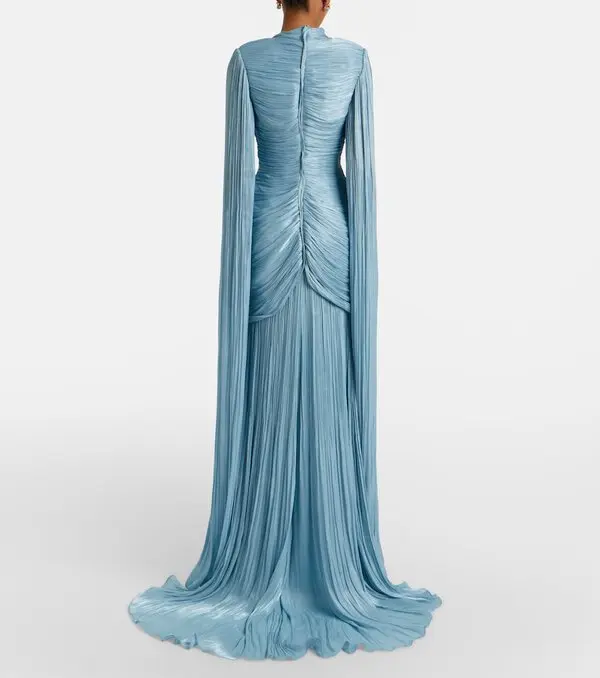 MARMAR HALIM Pleated Taffeta Gown