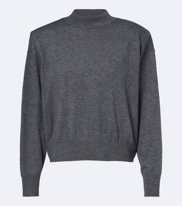 THE FRANKIE SHOP Rue Wool-blend Mockneck Sweater - Grey
