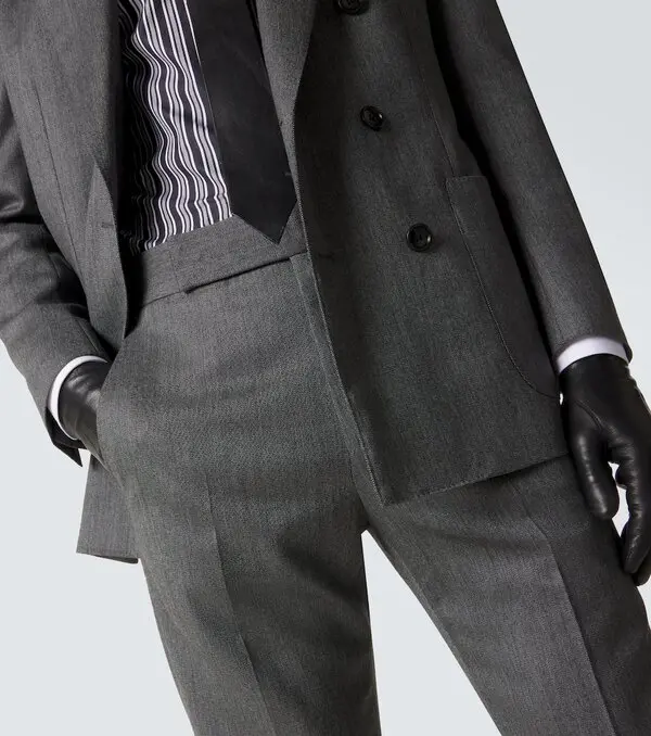 TOM FORD Wool Twill Straight Leg Pants