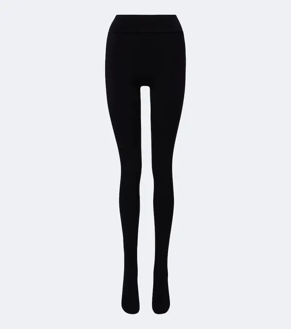 Magda Butrym Mid-rise Cotton-blend Tights - Black