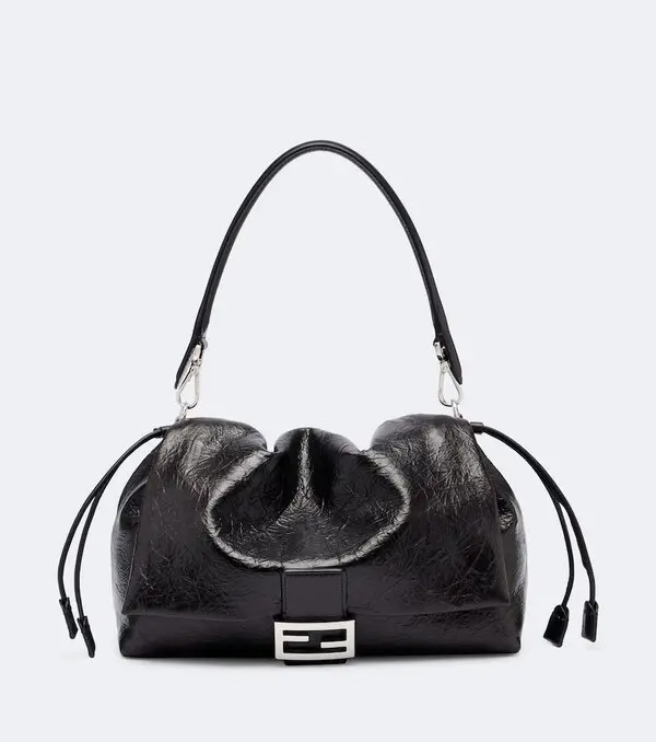 Fendi Baguette® Soft Large Leather Shoulder Bag - Black