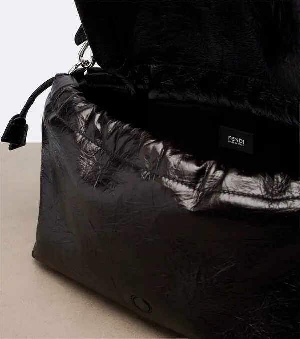 Fendi Baguette® Soft Large Leather Shoulder Bag - Black
