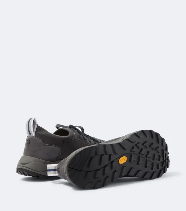 Fedeli Knitted Suede-trimmed Sneakers