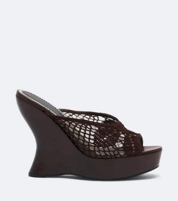 Magda Butrym Crochet Wedge Mules