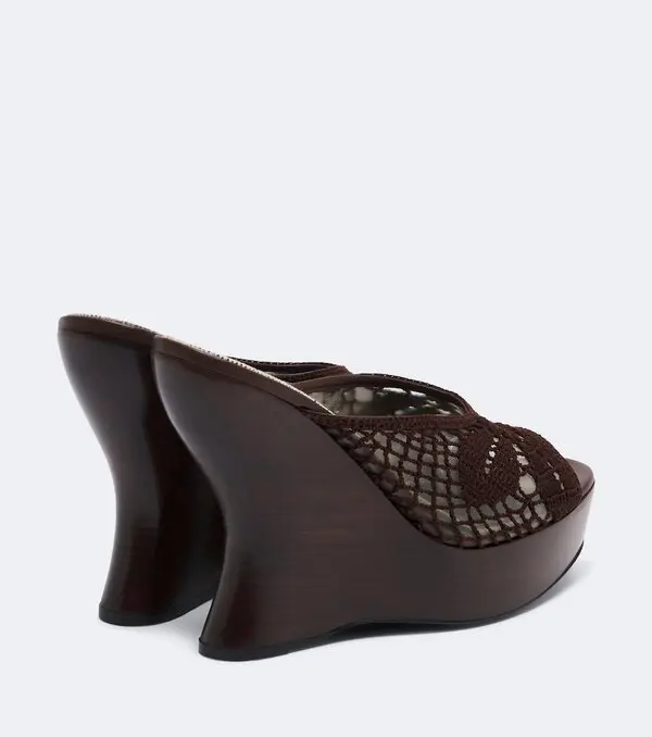 Magda Butrym Crochet Wedge Mules