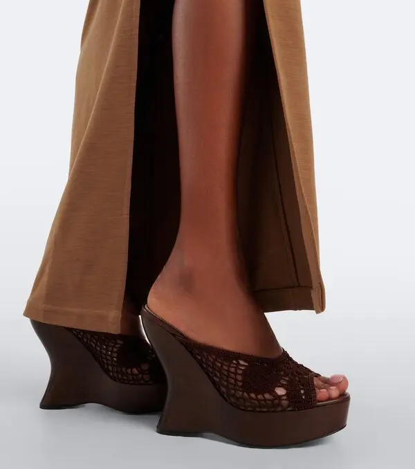 Magda Butrym Crochet Wedge Mules