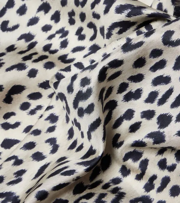 NILI LOTAN Leopard Print Silk Scarf
