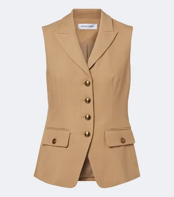 Veronica Beard Benny Single-breasted Vest