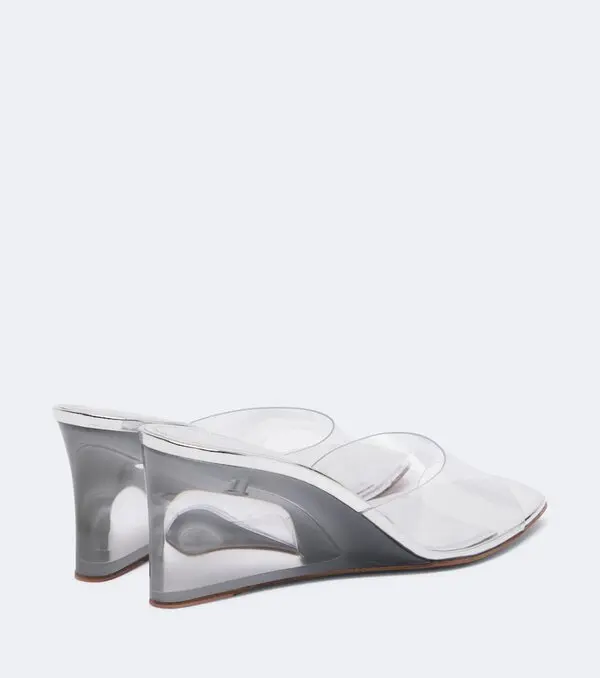 Amina Muaddi Lupita Wedge Mules - Transparent