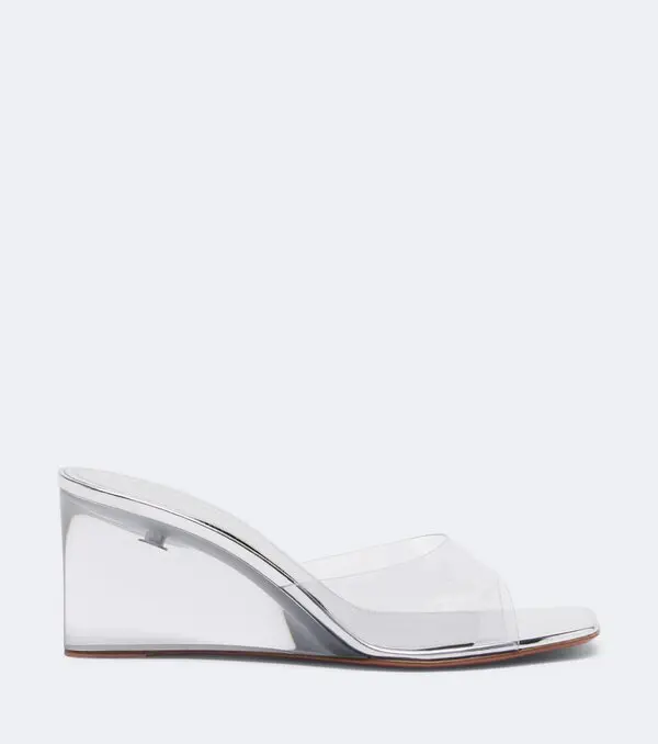 Amina Muaddi Lupita Wedge Mules - Transparent