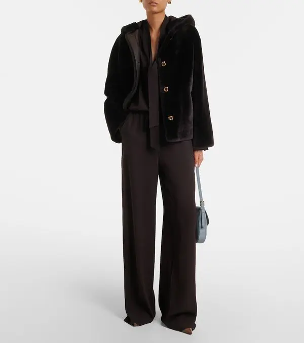 Agnona Jersey Wide-leg Pants