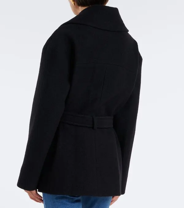Balmain Double-breasted Virgin Wool Coat