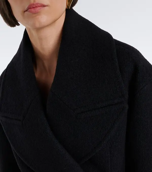 Balmain Double-breasted Virgin Wool Coat