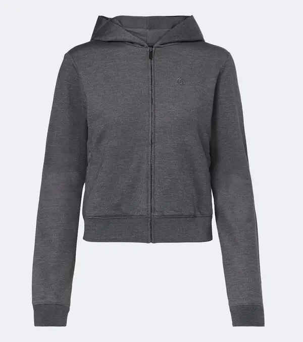 Gucci Cotton And Silk Zip-up Hoodie