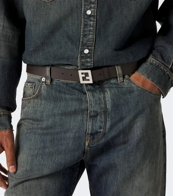 Fendi Ff Leather Belt