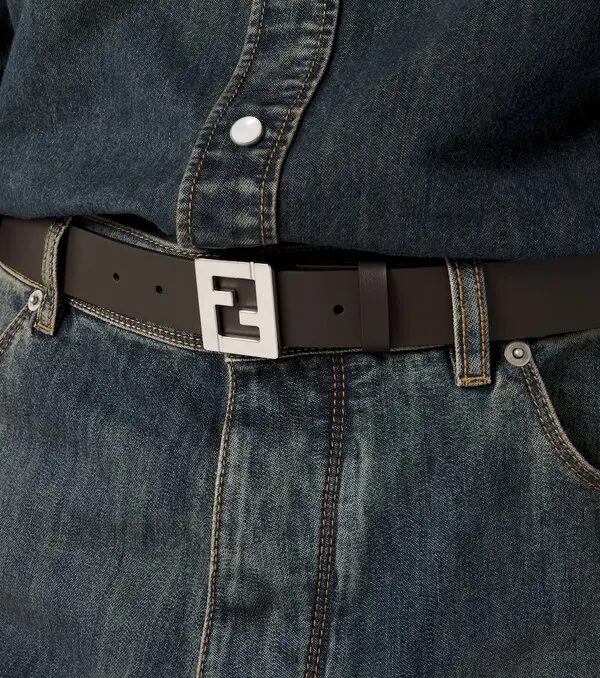 Fendi Ff Leather Belt