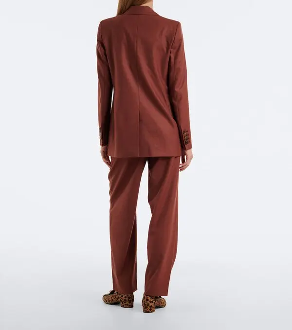 BLAZÉ MILANO Fox Wool And Cashmere Straight Leg Trousers
