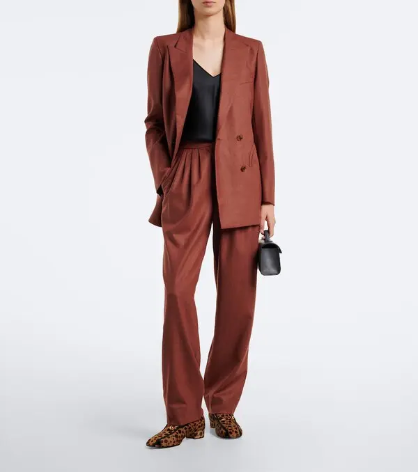 BLAZÉ MILANO Fox Wool And Cashmere Straight Leg Trousers