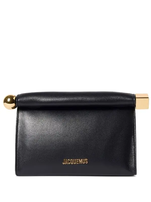 Jacquemus Le Sac Rond Carre Leather Clutch