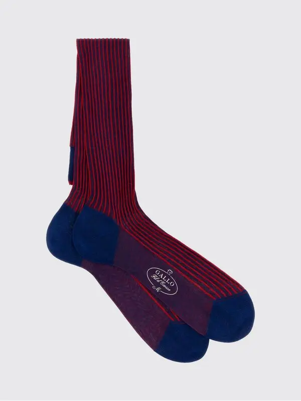 GALLO Ribbed Lisle Cotton Socks