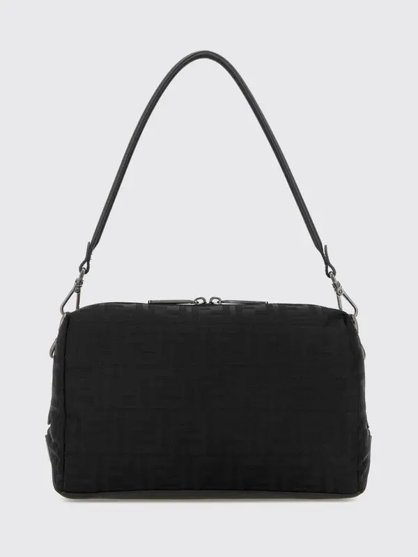 Fendi Lui Pouch In Nylon With Ff Monogram - Black