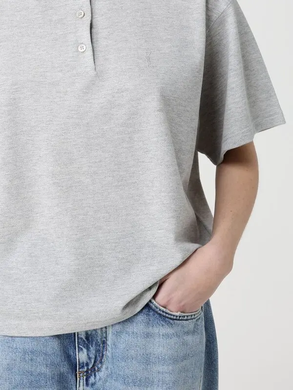 Saint Laurent Cotton Blend Polo Shirt