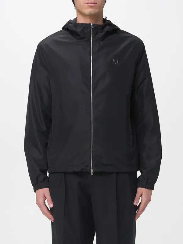 Fendi Zip-up Hooded Jacket - Black