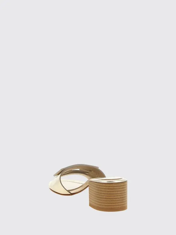Fendi Laminated Leather Baguette Mules