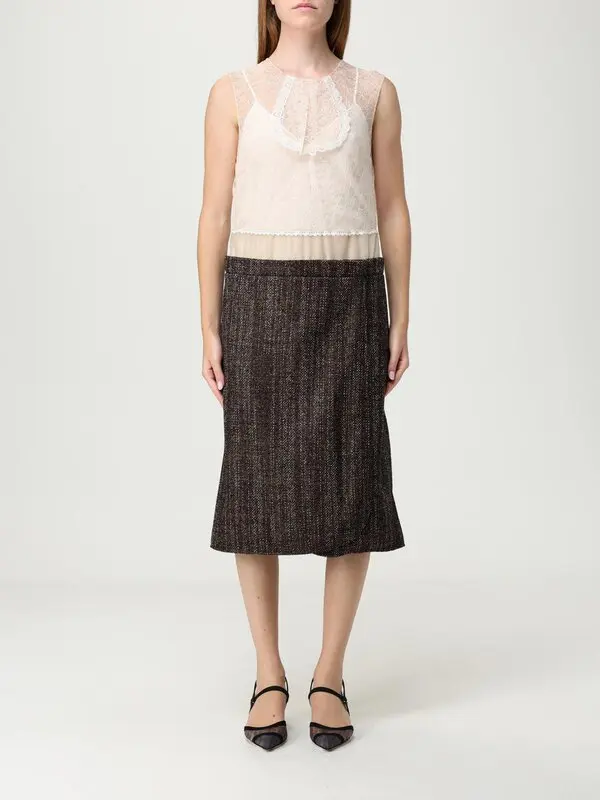 Fendi Textured Midi Skirt