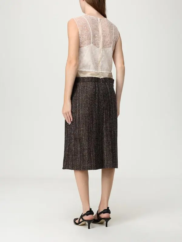 Fendi Textured Midi Skirt