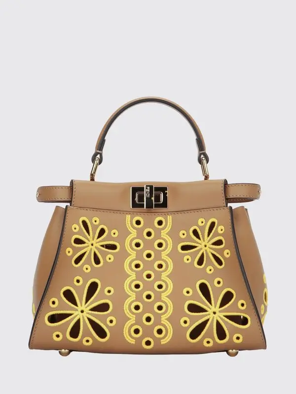 Fendi Peekaboo Floral Mini Tote Handbag