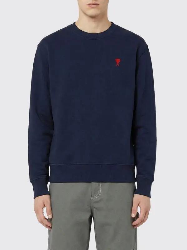 AMI Paris Embroidered Sweatshirt - Blue