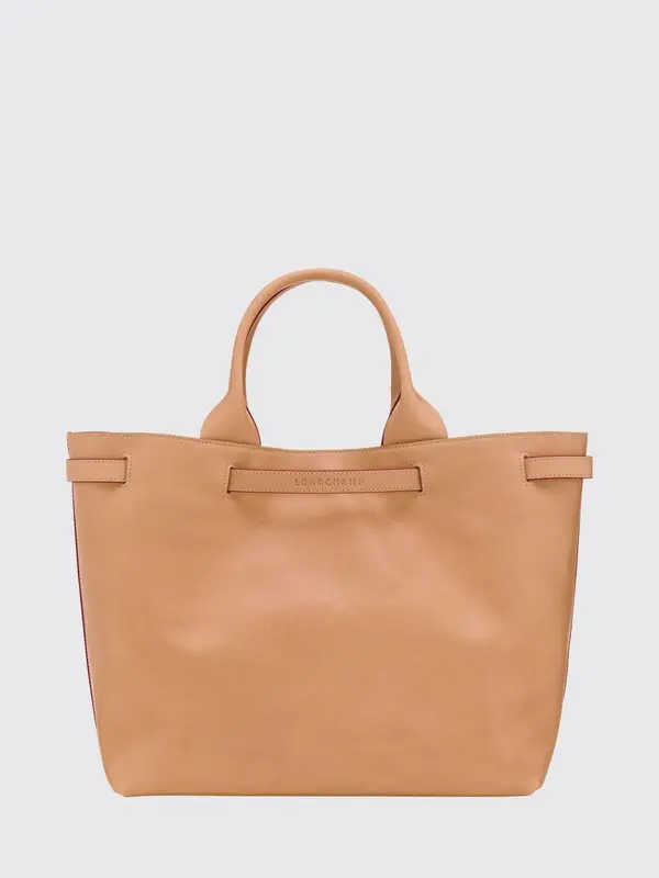 Longchamp Mala De Mão Le Smart Bag In Leather - Sand