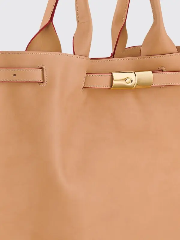 Longchamp Mala De Mão Le Smart Bag In Leather - Sand