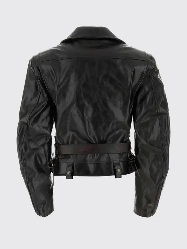 Saint Laurent Slim Fit Belted Calfskin Biker Jacket