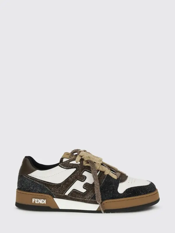 Fendi Match Leather Sneakers