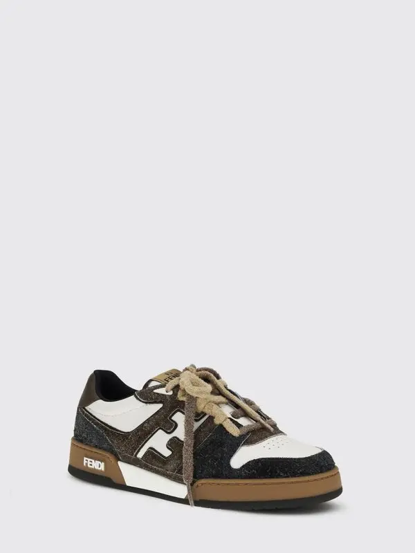 Fendi Match Leather Sneakers