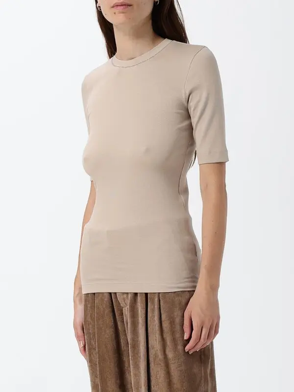 Brunello Cucinelli Slim Fit Cotton Crewneck T-shirt With Back Button