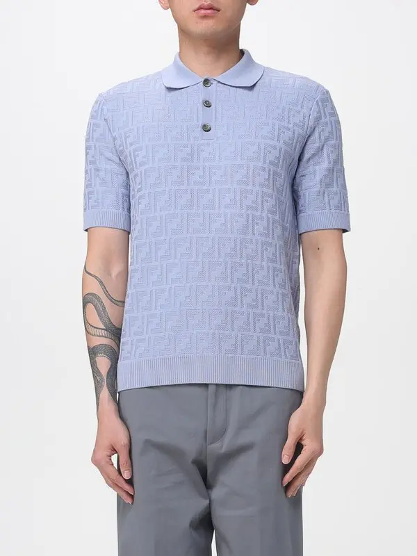 Fendi Cotton Monogram Polo Shirt